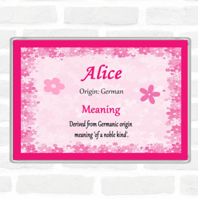 Alice Name Meaning Jumbo Fridge Magnet Pink | eBay UK
