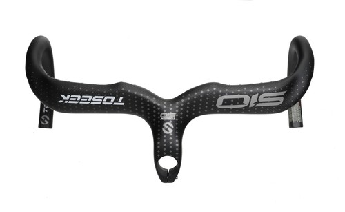 TOSEEK Carbon Fiber Road Bike Handlebars Integrated Drop Bar 28.6*90 ...
