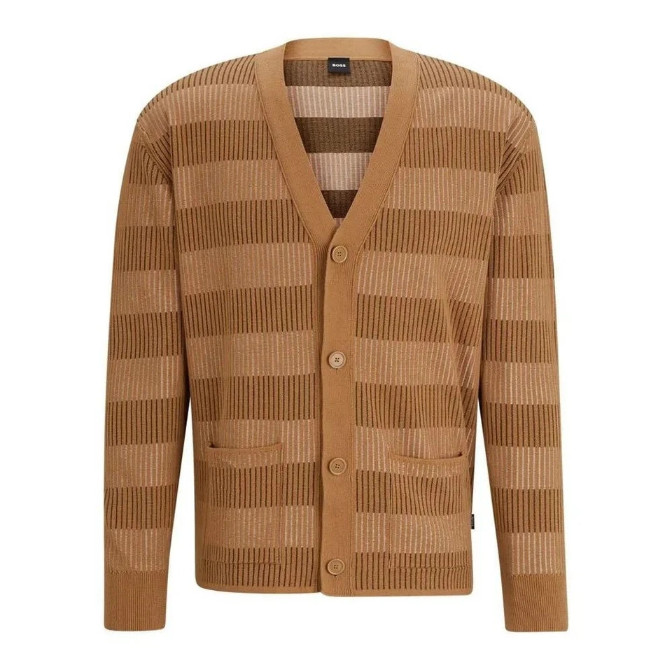 NWT HUGO BOSS Elegant Knitted Sweater/Cardigan in Beige L MSRP $ 268 | eBay