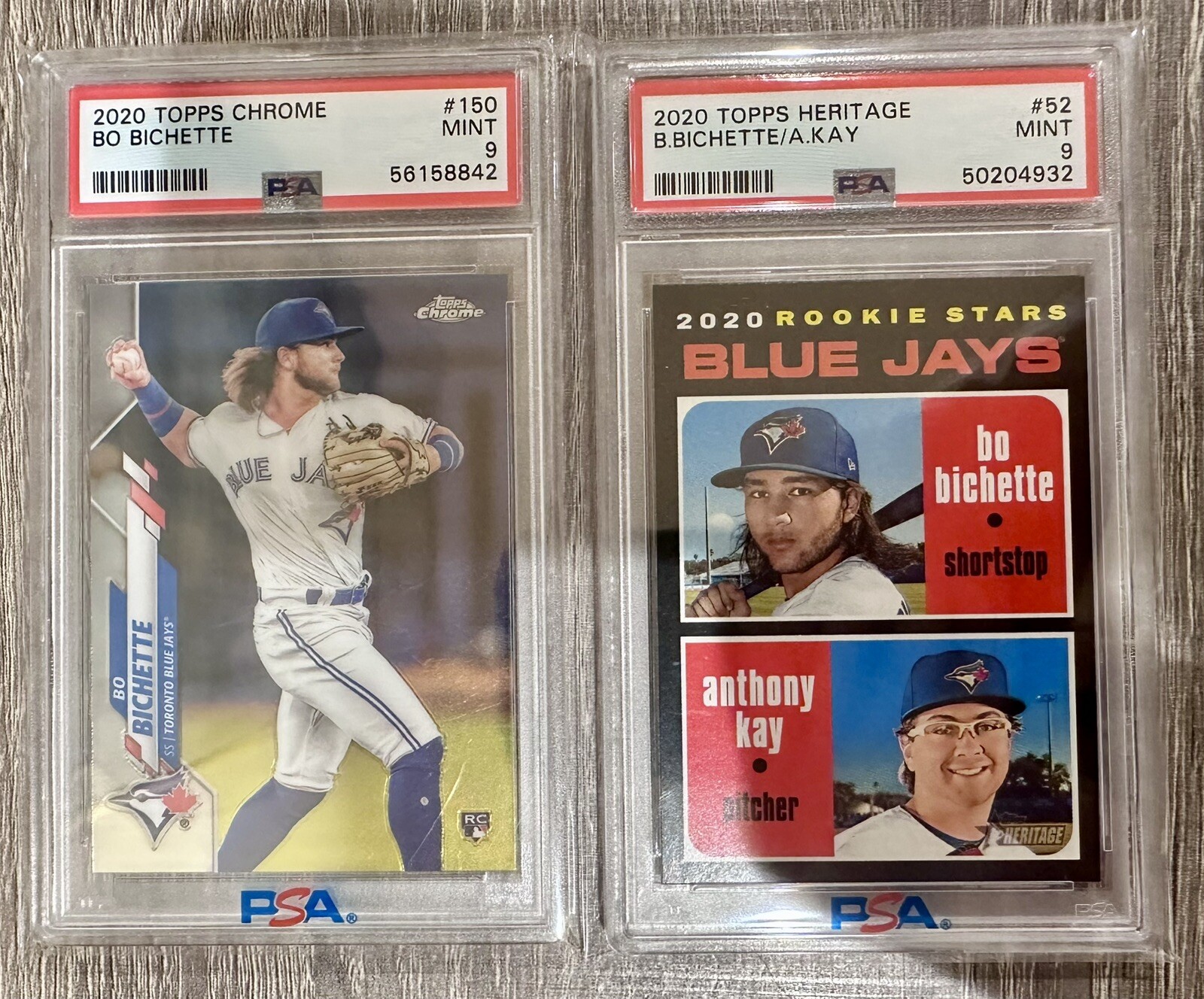 2020 TOPPS 2 Graded Card Lot BO BICHETTE/ANTHONY KAY Card #150/#52 RC ...