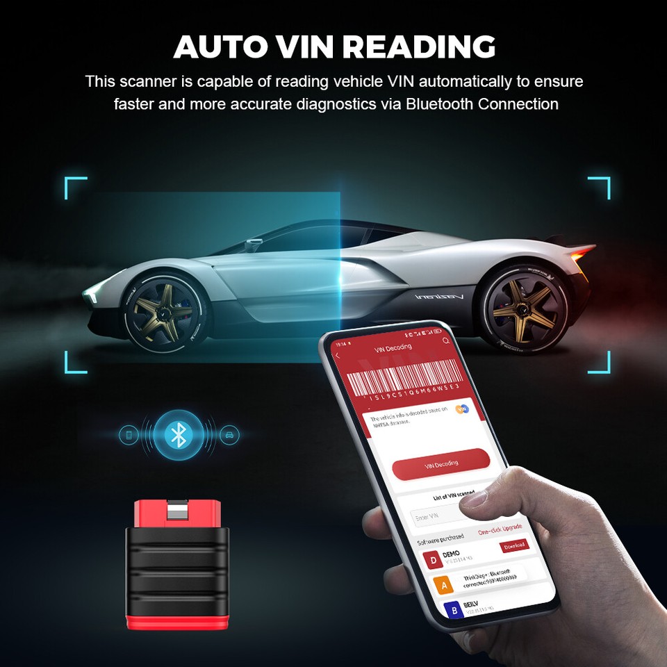 Bidirectional OBD2 Scanner All System Car Diagnostic Tool EPB Oil Reset ...