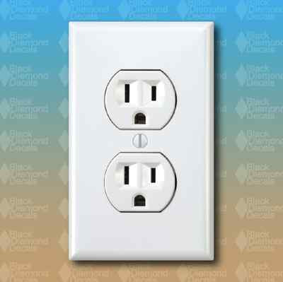 Fake Wall Outlet Plug Standard Size Joke Funny Custom Vinyl Decal ...