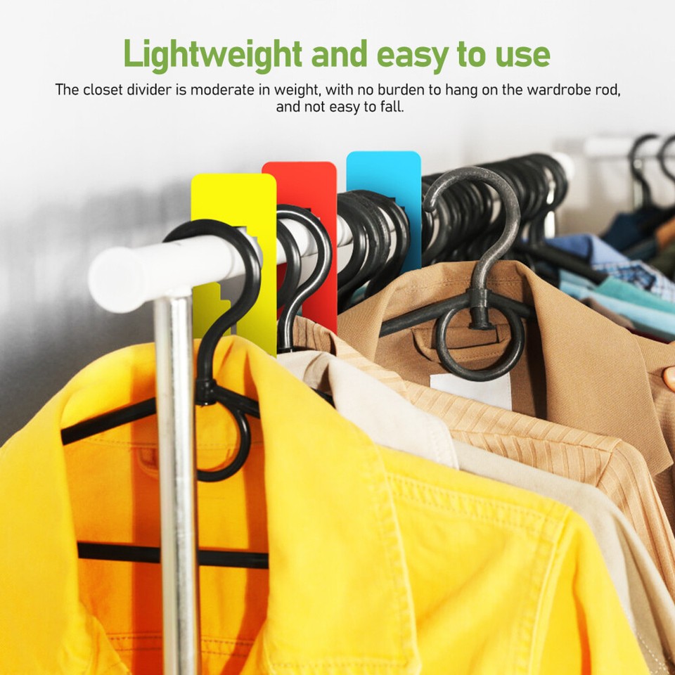 30 Pcs Closet Separators for Clothes Size Dividers Clothing Racks ...