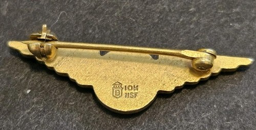 10K Gold DELTA Airlines Service Pin Red Enamel | eBay