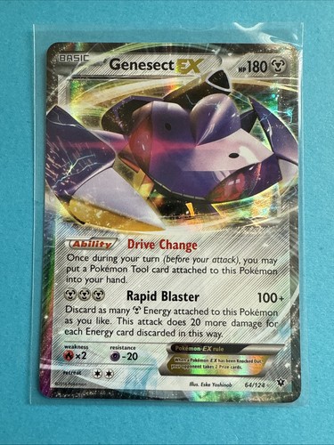 Genesect EX Pokemon Card XY Fates Collide Holo Ultra Rare 64/124 TCG ...