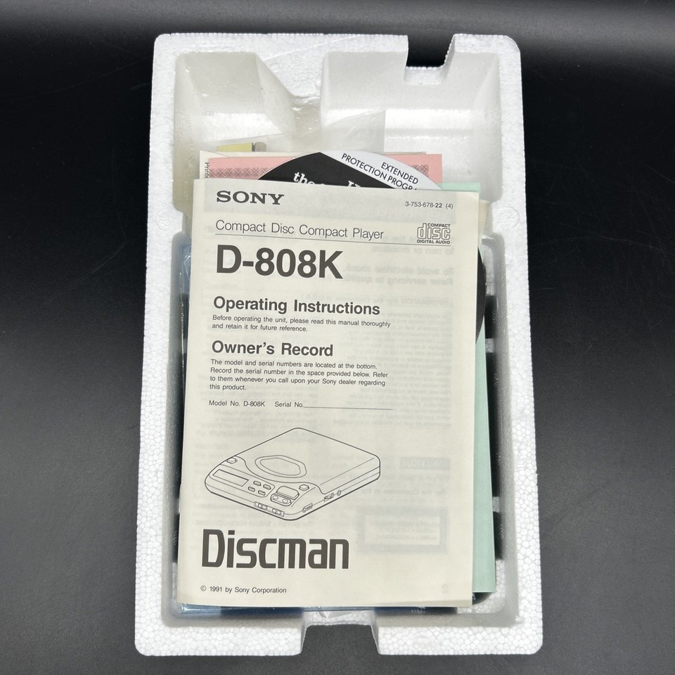 Sony Car Discman D-808K Portable CD Player with Original Box | eBay