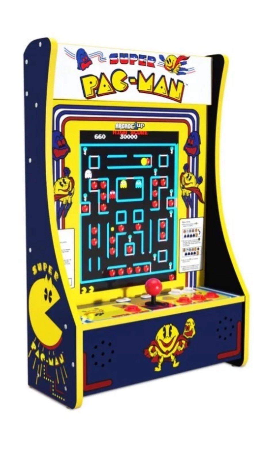 NEW Super Pac-Man 10 In 1 Games Arcade 1Up PartyCade Plus Portable Home ...