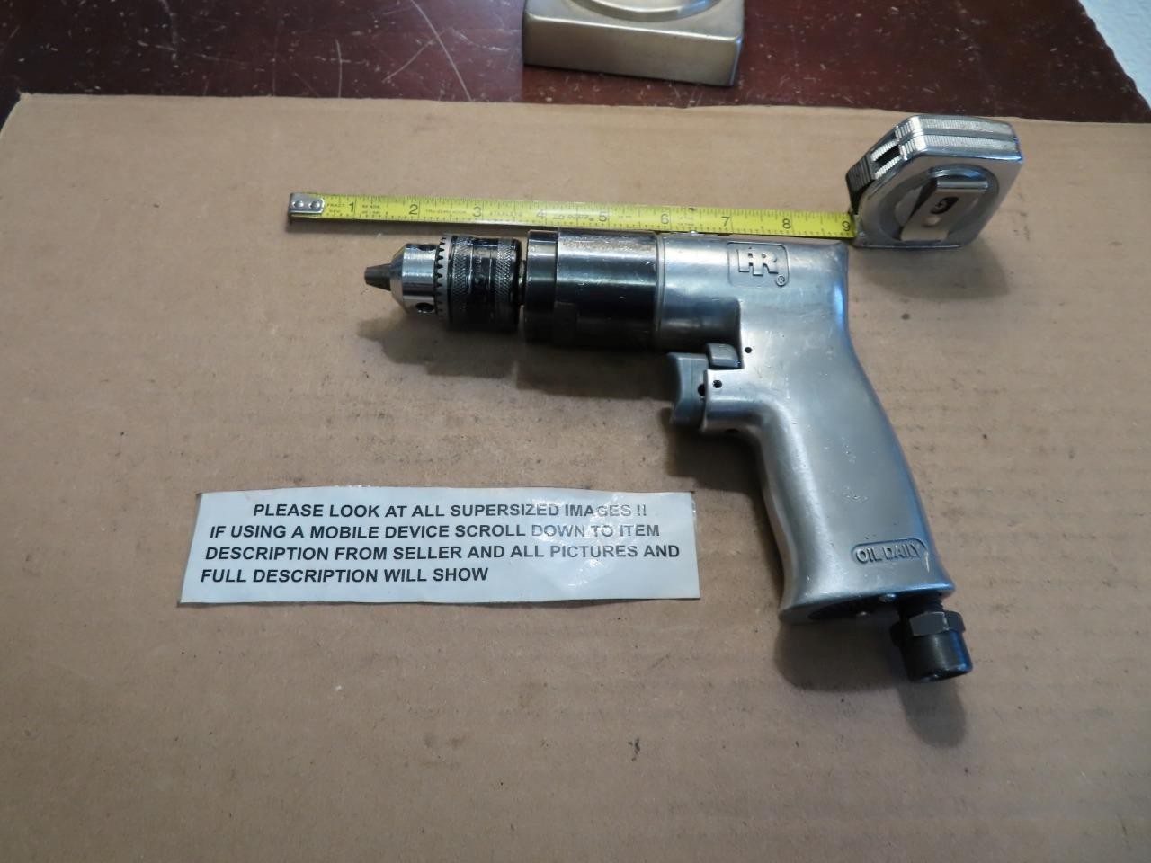 INGERSOLL RAND 7802R REVERSIBLE AIR DRILL AIRCRAFT JACOBS 3/8" CHUCK ...