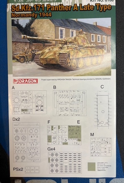Dragon #6168 1/35 Scale, Sd.Kfz.171 Panther A Late Type Normandy 1944 ...