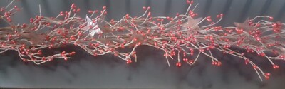 Red Pip Berry with Rusty Stars Garland 40" | eBay