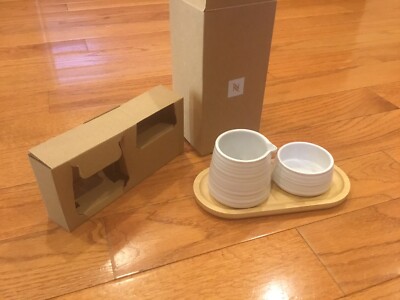 NIB Nespresso Coffee Serving Set: Stoneware Creamer, Sugar Bowl ...