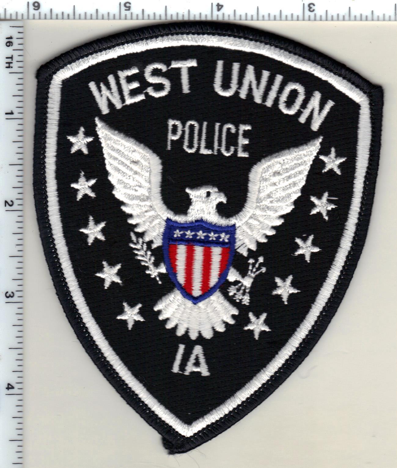 West Union Police (Iowa) Shoulder Patch - new from 1990 | eBay