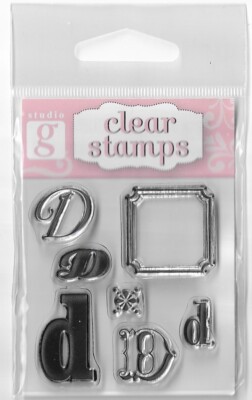 STUDIO G CLEAR STAMPS DIFFERENT FONTS, LETTER D, FRAME FREE SHIPPING | eBay