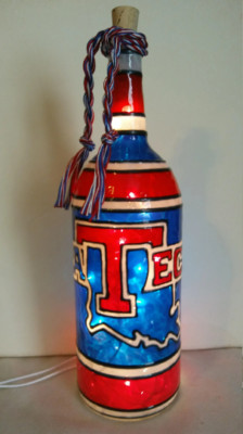 Texas Tech Inspired Lighted Wine Bottle Hand Painted | eBay
