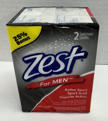 Zest For Men Active Sport Bars Soap 2 Pack Discontinued Sealed 25% ...