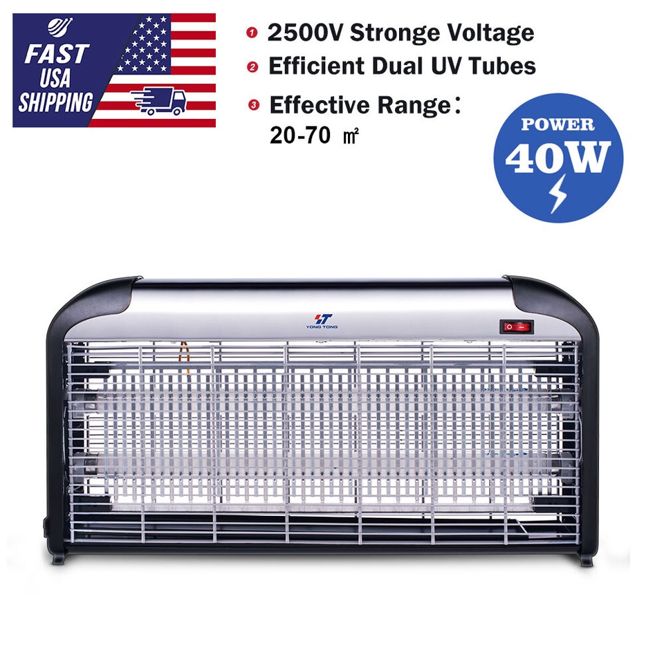 YT Electric UV Flies Killer 40W High Voltage Insect Bugs Zapper Lamp ...
