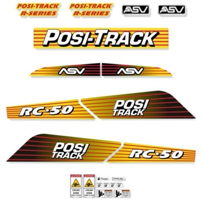 ASV RC50 Decal Kit - Aftermarket Stickers, OEM Quality Vinyl, 7yr Rated ...