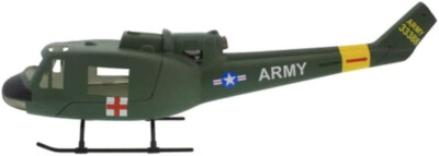 500 Size RC Helicopter Fuselage Bell UH-1D Military Painting Fuselage ...