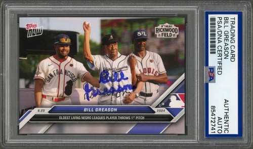Bill Greason DOUBLE SIGNED 2024 Topps Now #324 MLB Negro League Auto ...