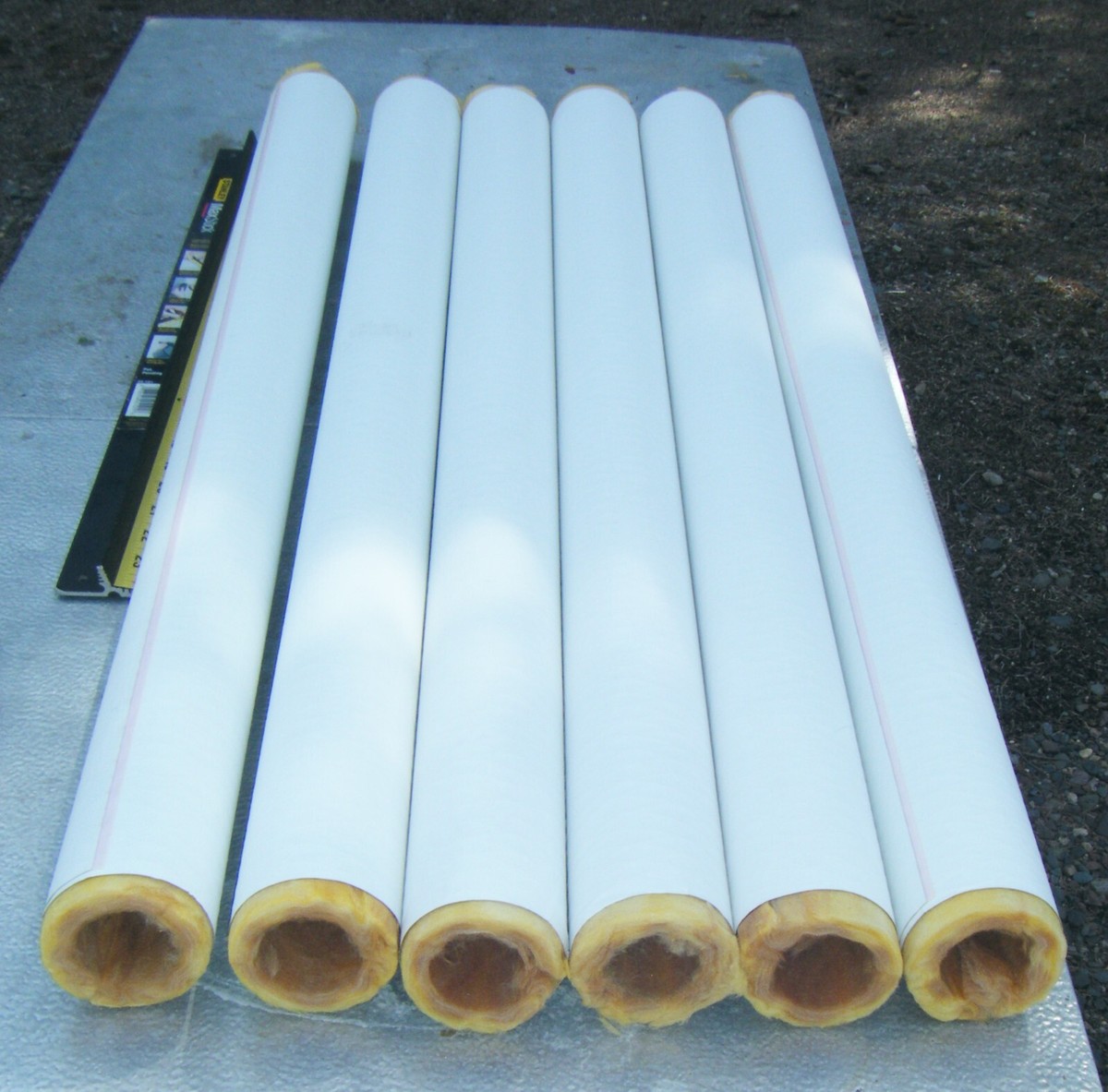 Fiberglass Pipe Insulation Johns Manville, 3 1/8" ID (3" CTS) X 1"