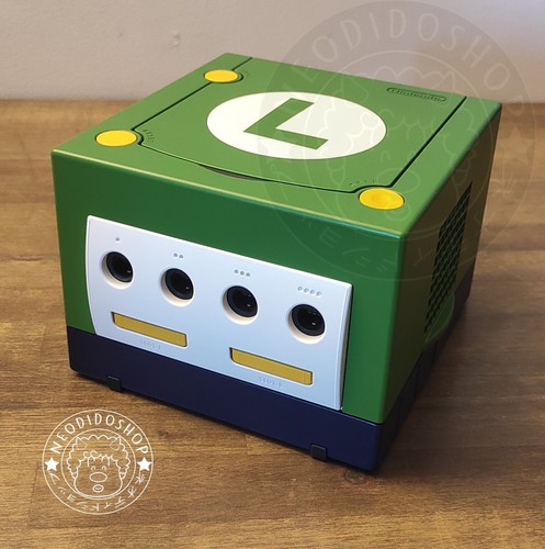 console nintendo gamecube custom luigi themed mario bros mod B ...