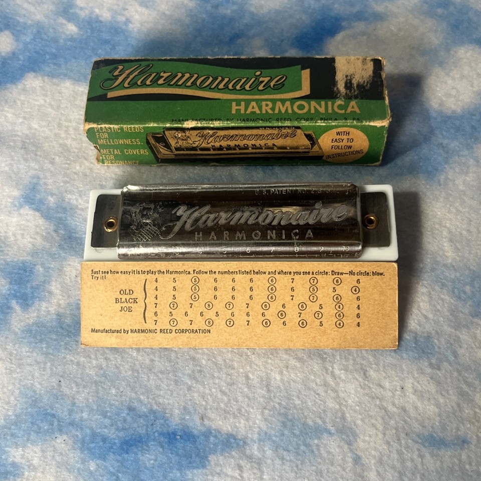 Vintage Harmonaire Teaching Harmonica in Original Box, Instructions | eBay