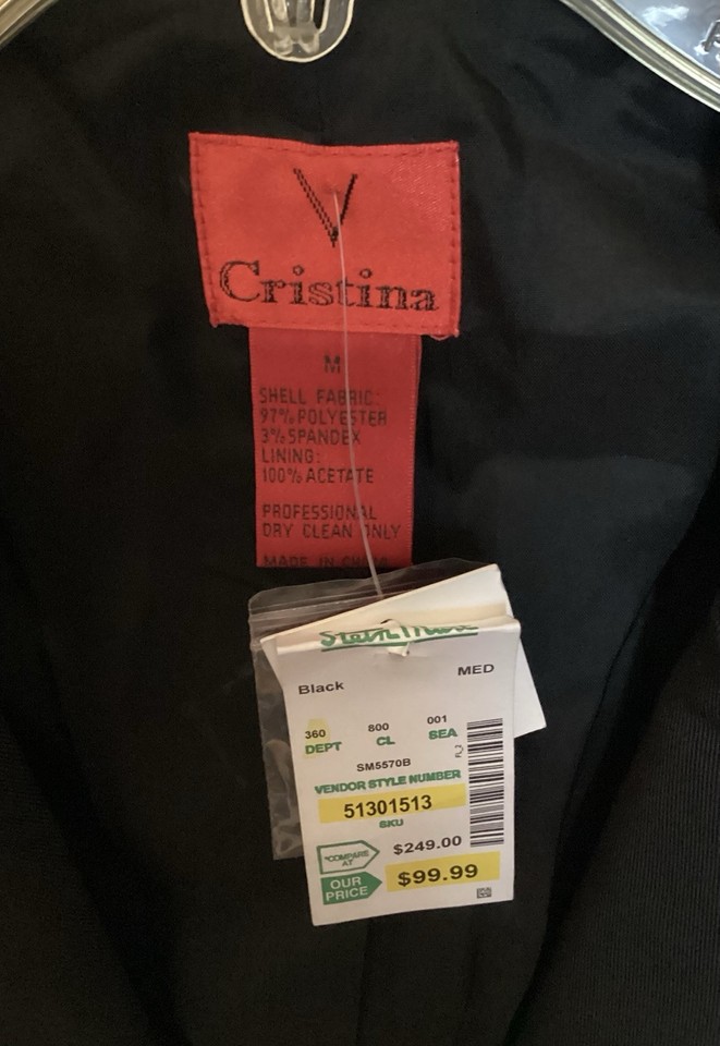 V Cristina Black Metallic And Studded Blazer/jacket. Brand New with Tag ...