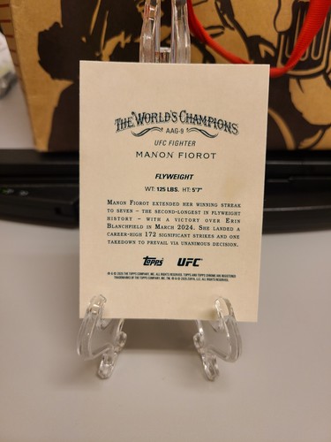 2025 Topps Chrome UFC - Allen and Ginter Manon Fiorot #AAG-9 Insert | eBay