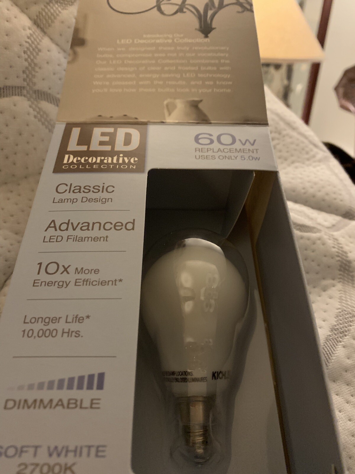 Kichler LED Light Bulb Decorative Collection 60W A15C Candelabra Base ...