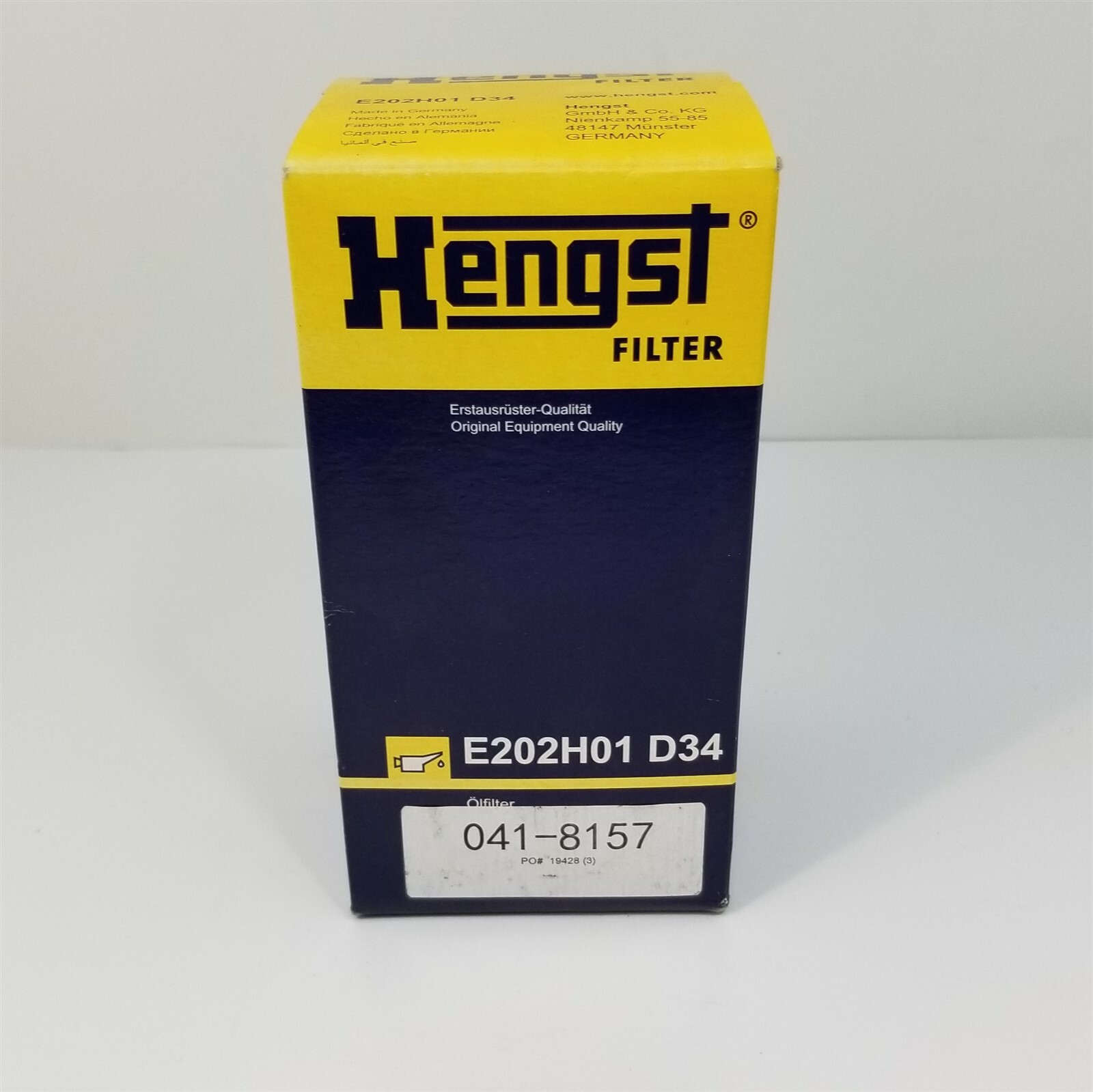 041-8157 Hengst 11427510717 Oil Filter fits 90-03 BMW, 04-05 Range ...