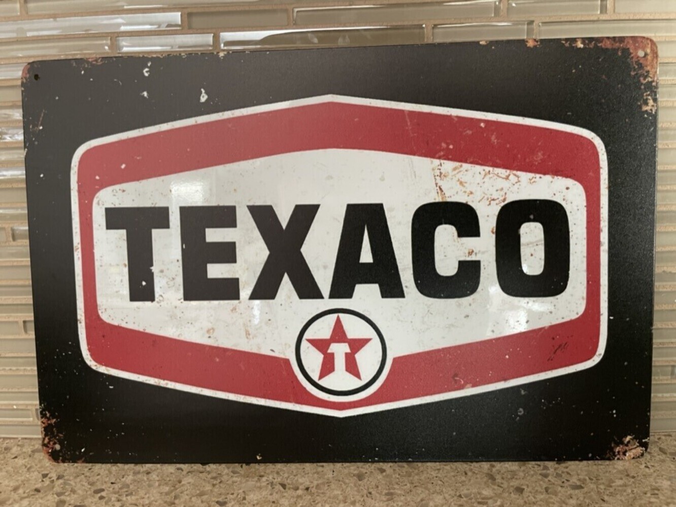 Texaco metal garage wall sign 12"x 8" | eBay