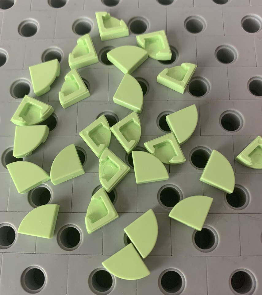 Lego Lime 1/4 Circle Tile 1x1 Smooth Finishing Tile Floor Corner New ...
