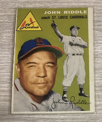 1954 Topps # 147 John Riddle EX Vintage Cardinals V4B-2 | eBay