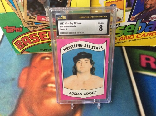 1982 WRESTLING ALL STARS #19 Adrian Adonis CSG 8 SERIES B graded card ...