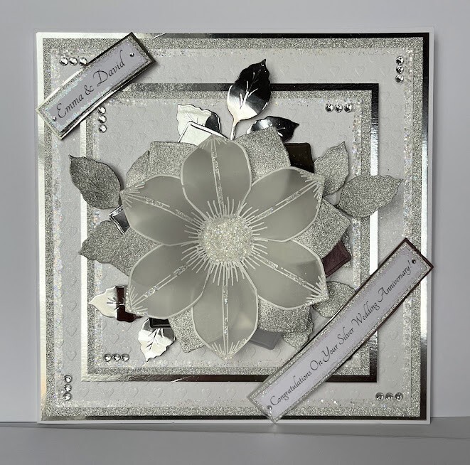 Luxury Handmade Personalised Silver Wedding Anniversary Card | eBay UK