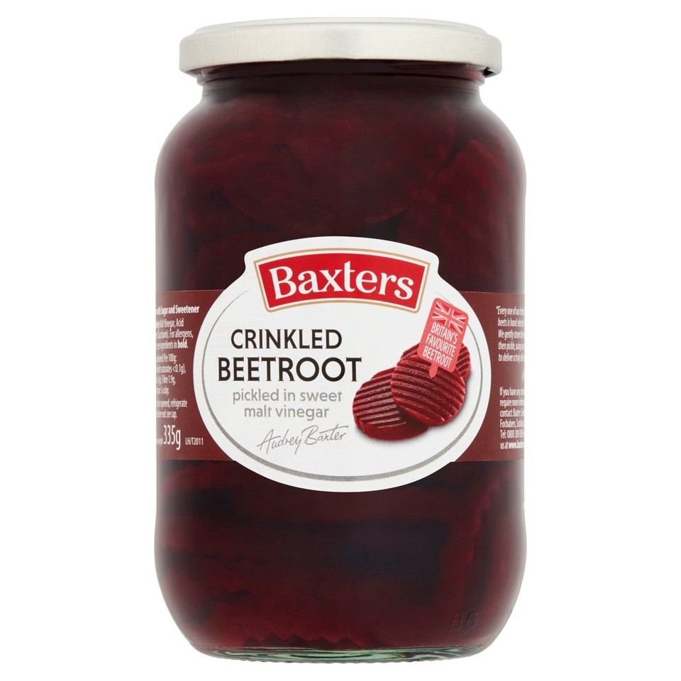Baxters Beetroot Pickle Sliced Baby Crinkled Pickled in Malt Vinegar 340g / 567g | eBay UK