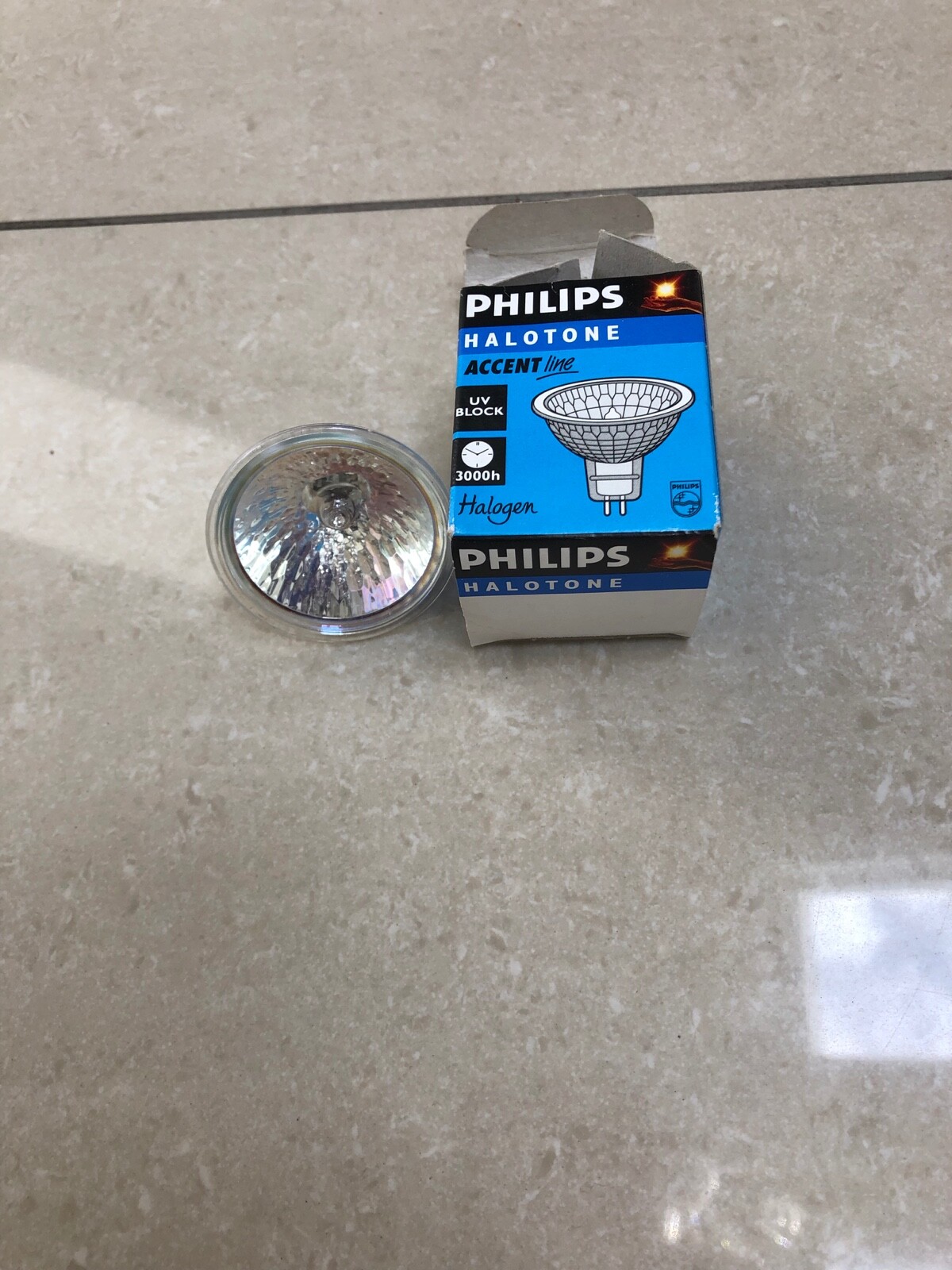 German Philips Halotone Accent line Halogen Bulb 50 Watt 12V GU5.3 UV ...