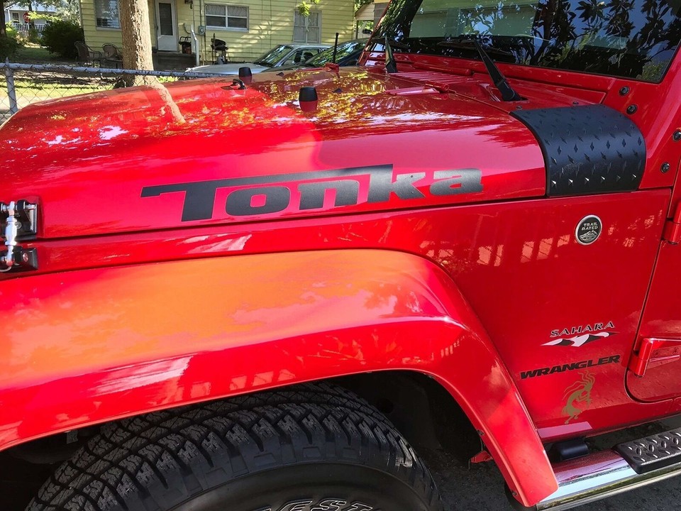 Custom Vinyl Hood Decals for Jeep Wrangler - Tonka Graphic Stickers ...