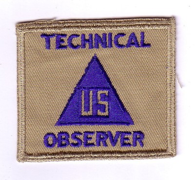 WWII - CIVIL - TECHNICAL OBSERVER (Original patch) | eBay