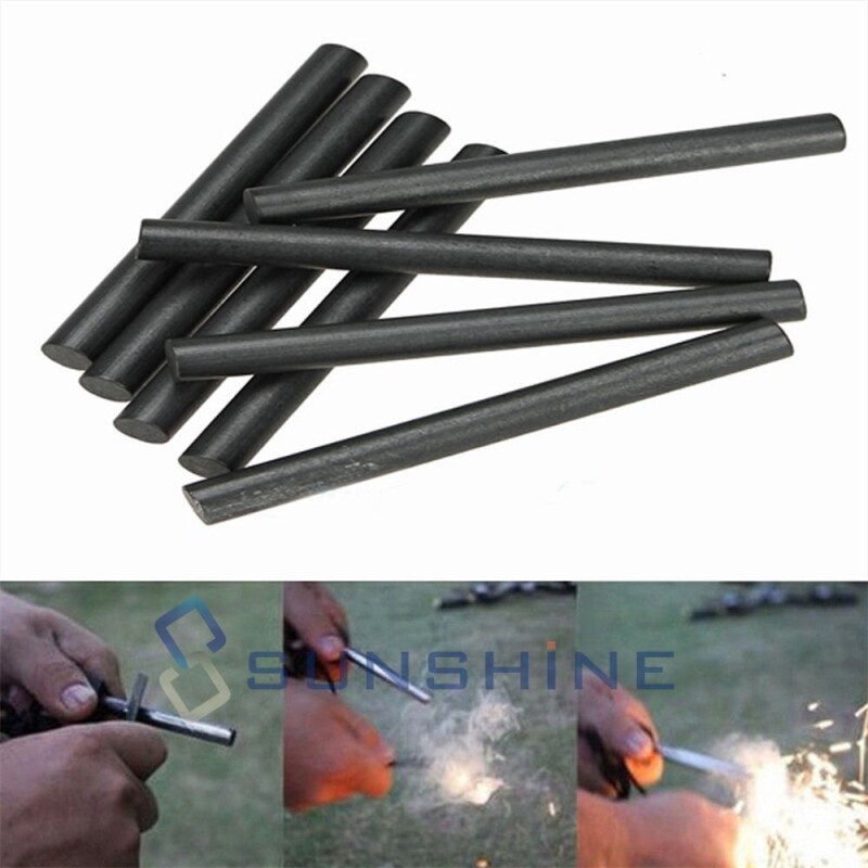 8x Ferrocerium Ferro Flint Stone Fire Starter Survival Magnesium Rod ...