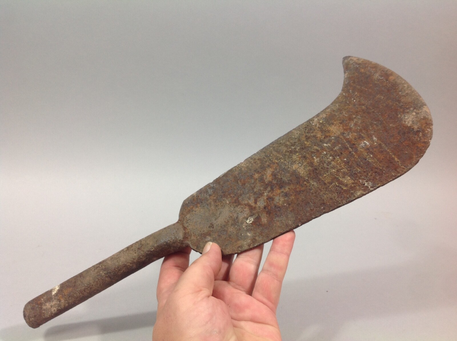 Très rare ancienne SERPE en FER FORGÉ y compris manche Ferronnerie ...