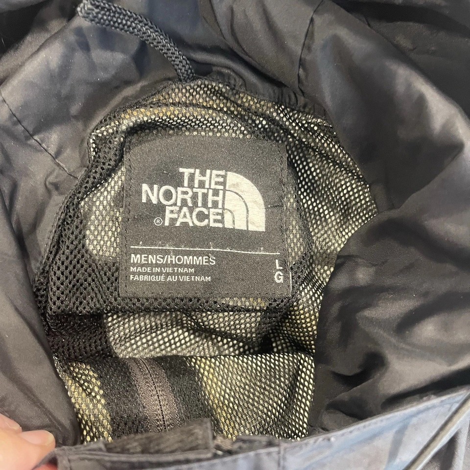 The North Face Stinson Windbreaker Mens L Black Dryvent Full Zip Rain ...