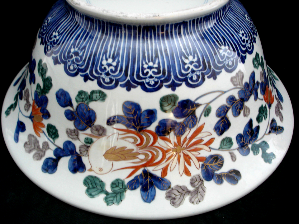 17 1/4" D SYMBOL MARK JAPANESE EDO PERIOD IMARI BOWL | eBay