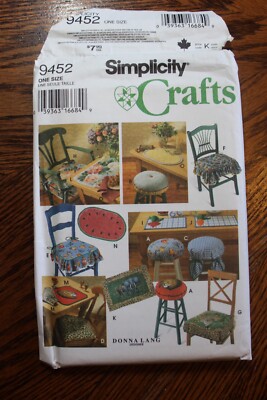 Simplicity 9452 Chair Pads & Place Mats Donna Lang Crafts Sewing Uncut ...