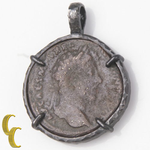 ANCIENT ROMAN COIN IN SILVER ANTIQUED BEZEL PENDANT 24.7 grams | eBay