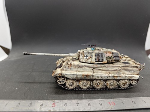 Homemade 1/72 WWII German King Tiger Tank Winter Paint Finished Model ...