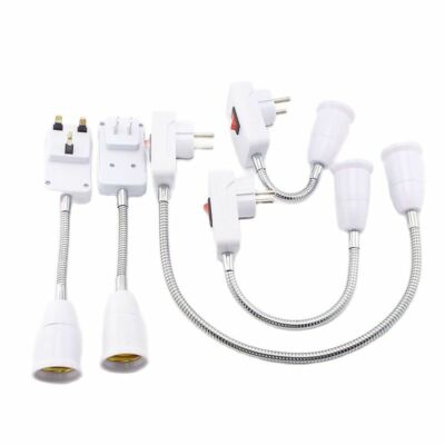 E27 Socket Adapter Flexible Extension Lamp Light Bulb Holder with On ...