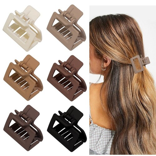 10Pcs Square Hair Claw Clips Non Slip Jaw Clips Vintage Matte Clips ...