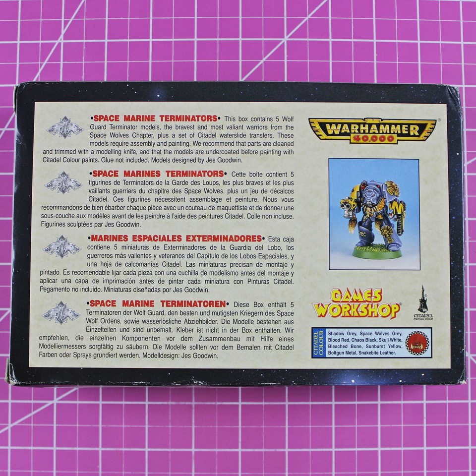 Warhammer 40K Space Marine Wolf Guard Terminators, Metal - OOP ...