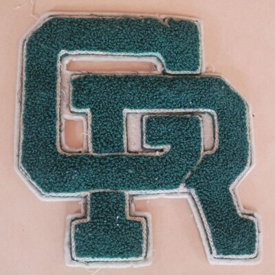 Vintage letterman Varsity Letters "GR" Green | eBay